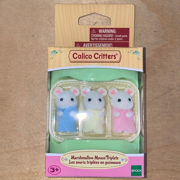 Calico Critters | Other | Calico Critters Marshmallow Mouse Triplets ...